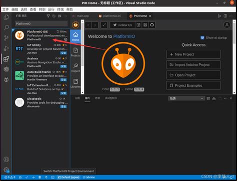 从零在 Linuxubuntu下，使用vscodeesp32 Idfplatform Io搭建开发环境esp32 Platform