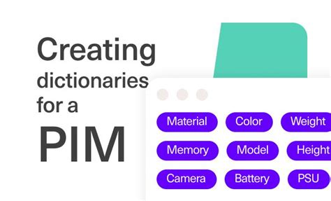 Creating Dictionaries For A Pim Market Provider