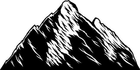 조각 스타일로 산의 그림 엠블럼 기호 포스터 카드 배너를 위한 디자인 요소 벡터 일러스트레이션 검은색에 대한 스톡 벡터 아트 및 기타 이미지 Istock