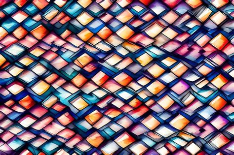 Premium Photo Seamless Pattern With Multicolored Cubes Abstract Background