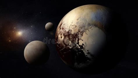 Glowing Star Shaped Sphere Orbits Planet Earth Generated By Ai Stock