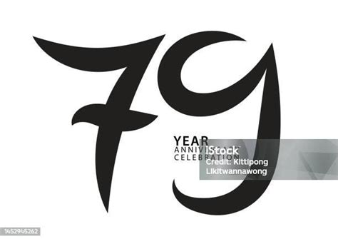 79 주년 기념일 축 하 블랙 컬러 로고 타입 벡터 79 숫자 디자인 79 번째 생일 초대장 로고 번호 디자인 벡터 일러스트 레이 션 그래픽 요소 서예 글꼴 타이포그래피