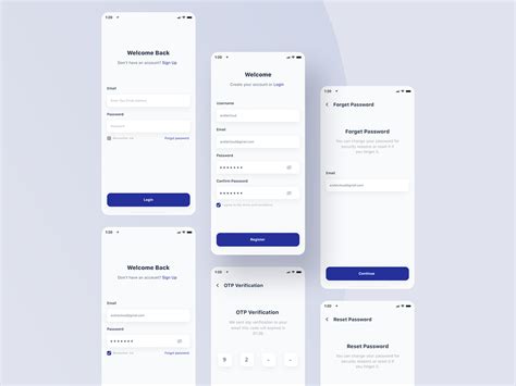 authentication ui kit by md arafat ul alam on dribbble