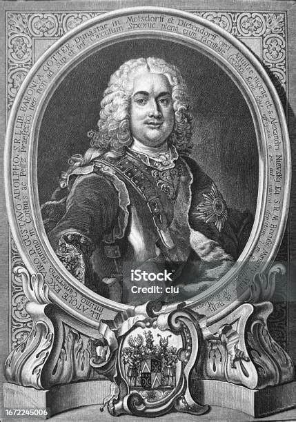 구스타프 아돌프 그라프 폰 고터 독일 외교관 미술 수집가 및 프리메이슨 새긴 이미지에 대한 스톡 벡터 아트 및 기타 이미지