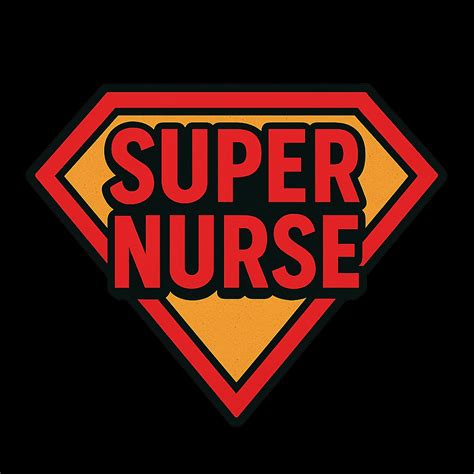 Super Nurse Emblem Logo Bold Comic Style Nurse Hero Design Etsy
