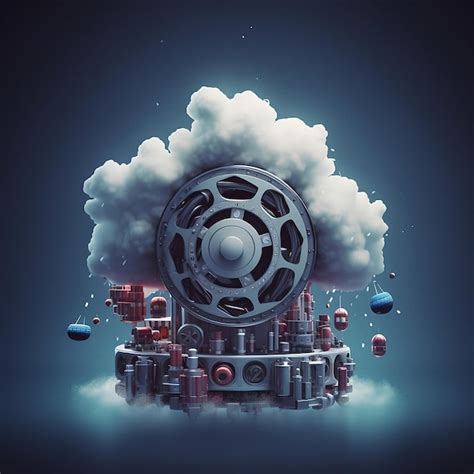 Premium AI Image Cloud Computing Technology Concept