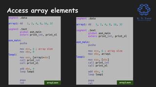 Introduction To 8086 Assembly Language Arrays PDF