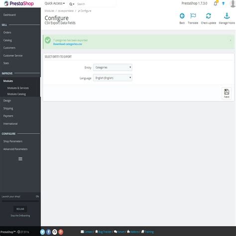 Csv Export Data Fields Prestashop Module Ja Modules
