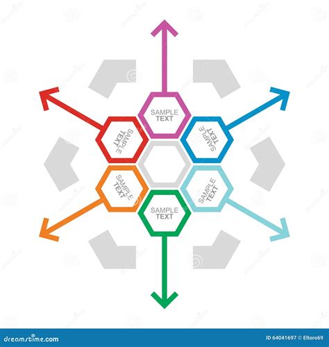 Flow Chart With Arrows Stock Vector Illustration Of Graph 64041697