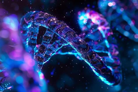 Premium Photo The Dna Double Helix Structure Closeup