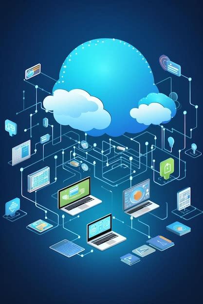 Premium Photo Cloud Computing Concept Software As A Service Saas