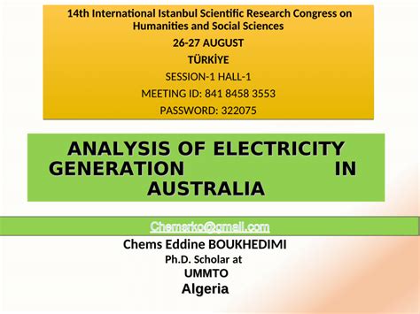 PDF ANALYSIS OF ELECTRICITY GENERATION IN AUSTRALIA
