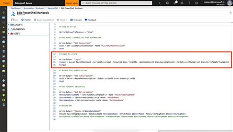 Azure Sqldw Pauseresume With Automation Runas Credentials