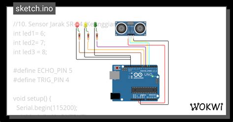 10 Sensor Jarak Sr 04 Ketinggian Air Wokwi Esp32 Stm32 Arduino