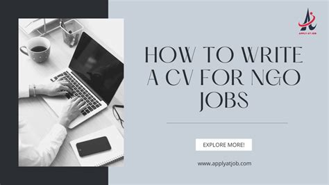 How To Write A Cv For Ngo Jobs Applyatjob