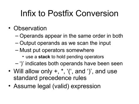 Arithmetic Notation Conversion Infix To1 Ppt