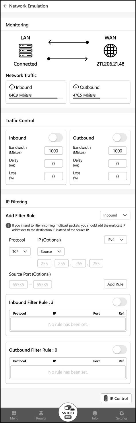 Network Emulation Netmeter