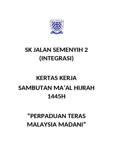 Kertas Kerja Maal Hijrah 2023 Pdf