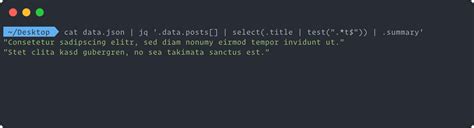 Using Jq To Filter Json Output