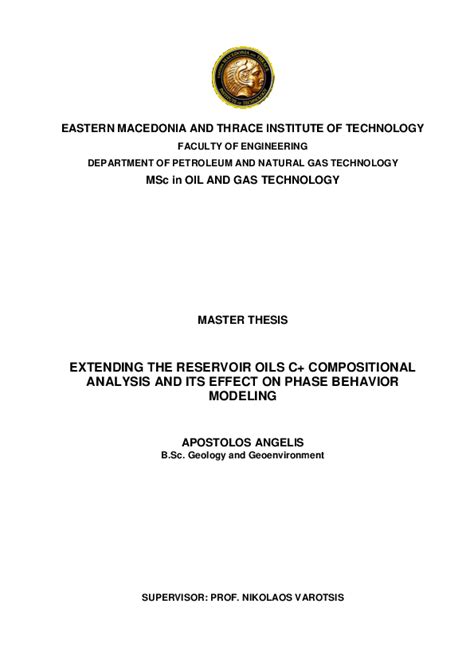Pdf Extending The Reservoir Oils C Compositional Analysis And Its Effect On Phase Behavior