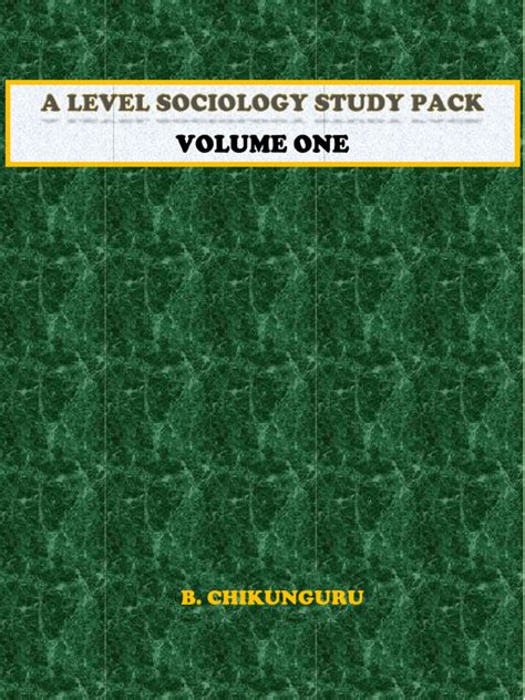 A Level Sociology Notes Volume 1 1 2 Download Free Pdf Sociology