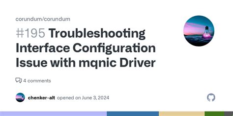 Troubleshooting Interface Configuration Issue With Mqnic Driver Issue 195 Corundum Corundum