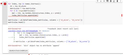 erro no append mat pandas formatos diferentes de entrada e saída