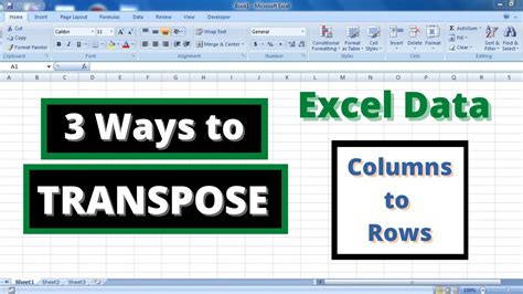 3 Ways To Transpose Data In Excel Columns To Rows Rotate Data From Vertical To Horizontal