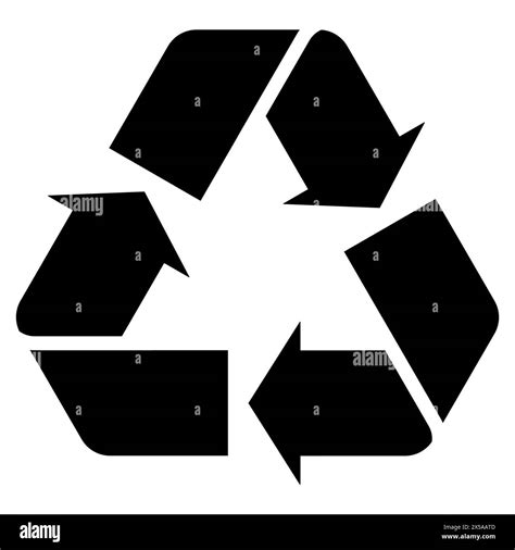 Recycle Symbol Icon Sleek And Modern Black Flat Vector Icon Representing The Universal Recycling