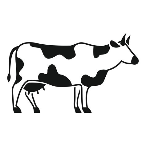 Farm Cow Icon Simple Style 14479104 Vector Art At Vecteezy