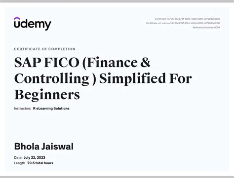 Bhola Jaiswal On Linkedin Successfully Completed Sap Fico