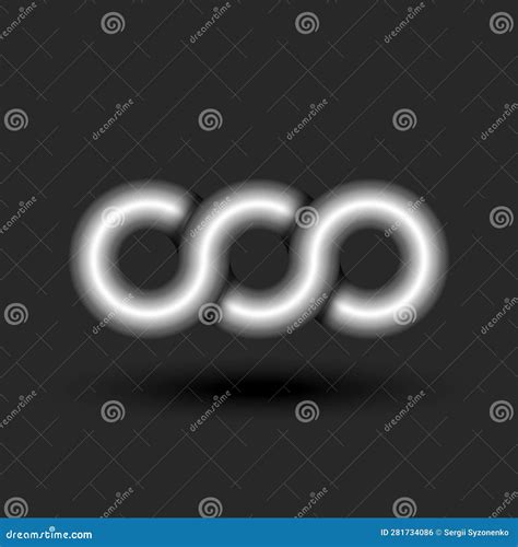 Circular Infinity 3d Logo Metallic Gradient Endless Three Circles Geometric Shape From