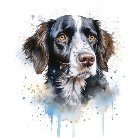 Small Munsterlander Pointer Stock Illustration Illustration Of Splash
