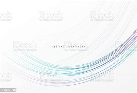 흰색 배경에 추상적인 다채로운 곡선 현대적인 파란색과 보라색 그라디언트 곡선 선은 요소를 디자인합니다 부드러운 곡선 패턴 미니멀