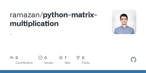GitHub Ramazan Python Matrix Multiplication