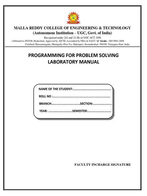 C Programming Manual Pdf C Programming Language Matrix