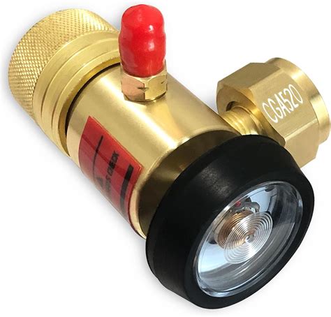 0386 0725 Ar B Cga520 Acetylene Regulator For B Tanks For Torch Regulator With Gauge Use With