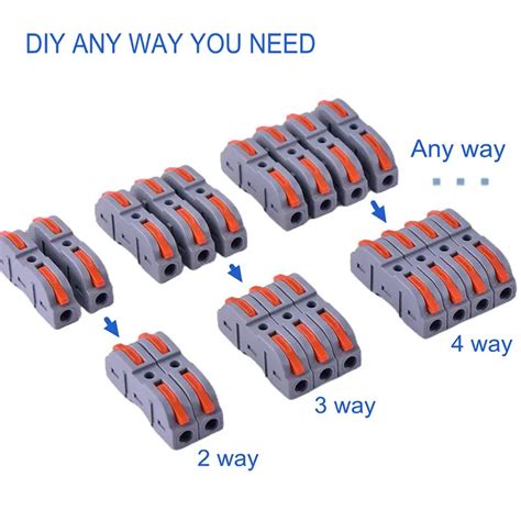 20pcs Lever Guide Wire Connectors 1 Inline Guide Wire Connectors For Fast Connecting Awg Compact 20pcs Lever Guide Wire Connectors 1 Inline Guide Wire Connectors For Fast Connecting Awg Compact