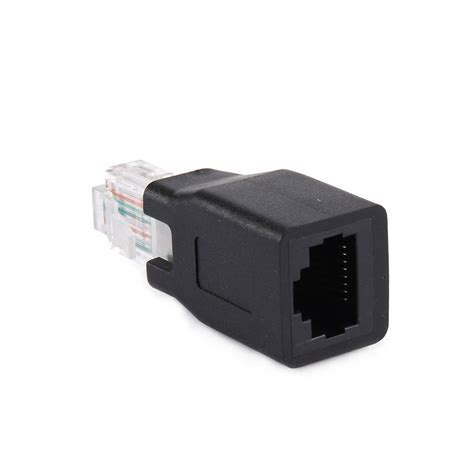 Buy Rj45 M F Crossover Adapter Male To Female Crossed Ethernet Cable Adaptor Black Online In Uae