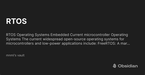 Rtos Mnmls Vault Obsidian Publish