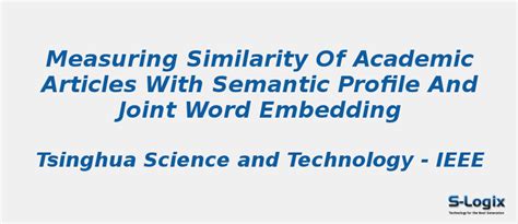 Measuring Similarity Of Academic Articles With Semantic Profile S Logix