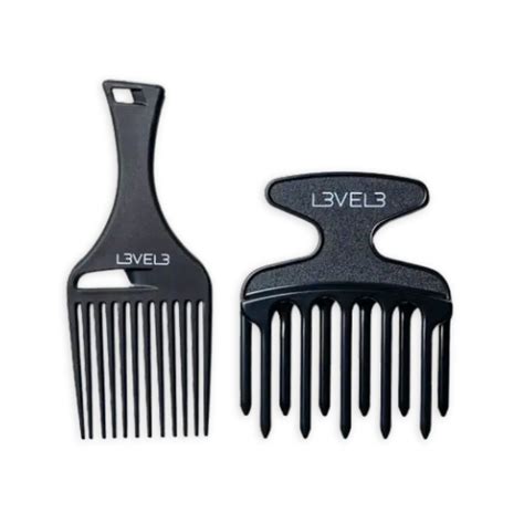 L3vel3 Hair Pick Comb Set Tommy Guns Original Barbershop