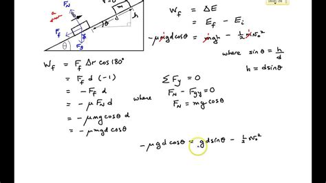 Chapter 6 Example 14 Block Sliding Up An Inclined Plane With Friction Youtube