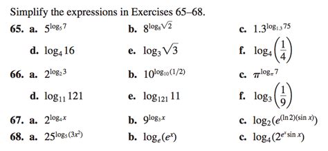 solved simplify the expressions in exercises 65 68 65 a