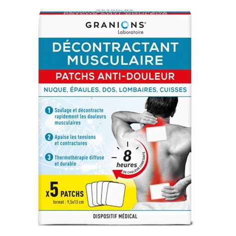 Patchs Anti Douleur Thermothérapie Décontractant Musculaire Granions
