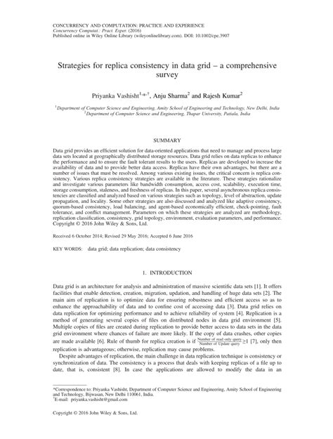 pdf strategies for replica consistency in data grid a comprehensive