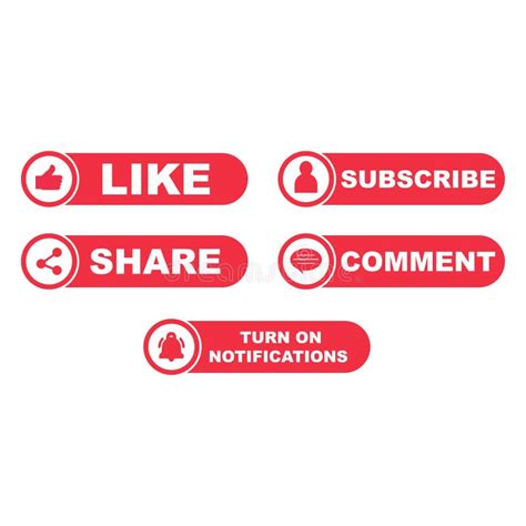 subscribe button collection with the like share and comment section
