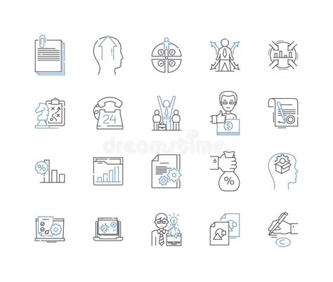 Membership Line Icons Collection Metrics Kpis Evaluation Analytics Scorecards Benchmarking