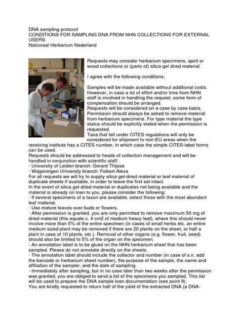 Dna Sampling Protocol Pdf