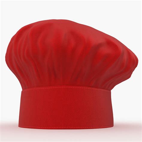 요리사 모자 05 레드 3d 모델 29 Max Fbx Obj 3ds Free3d